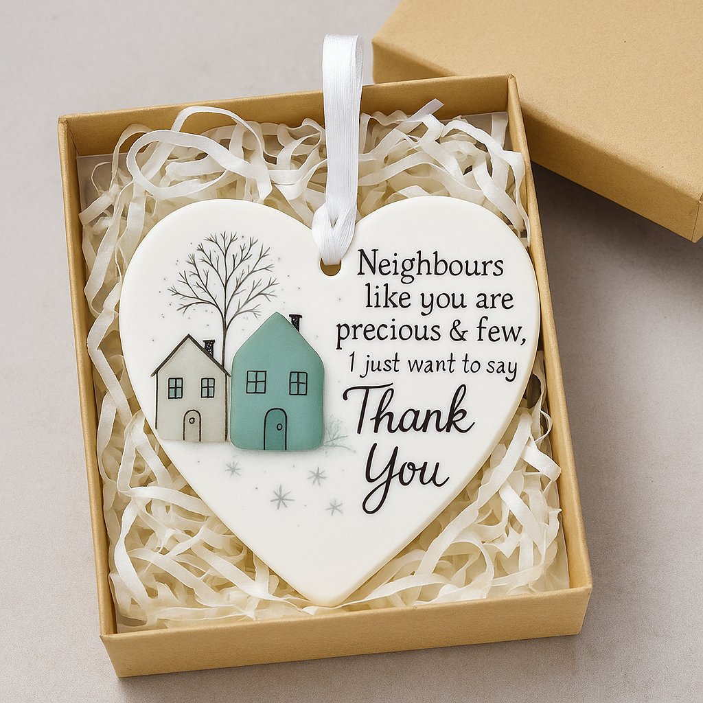 🏠💝"Thank You Neighbours" Heart - Shaped Ornament🌟🔥Buy 2 Get 1 Free ...